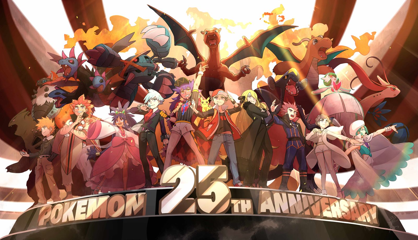 Epic Pokémon Battle Scene with Ash Ketchum and Friends