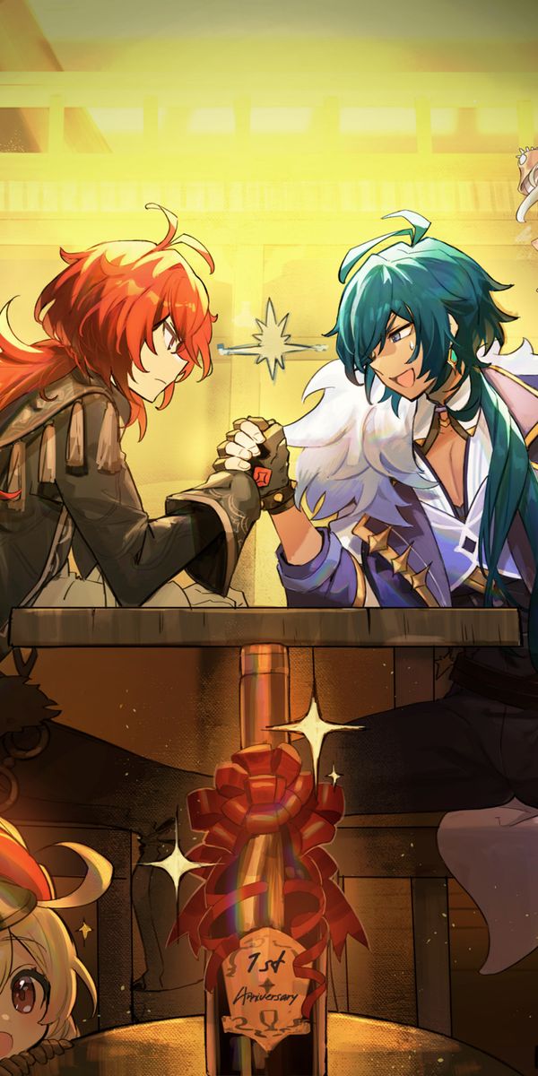 Phone wallpaper: Genshin Impact, Kaeya (Genshin Impact), Aether ...