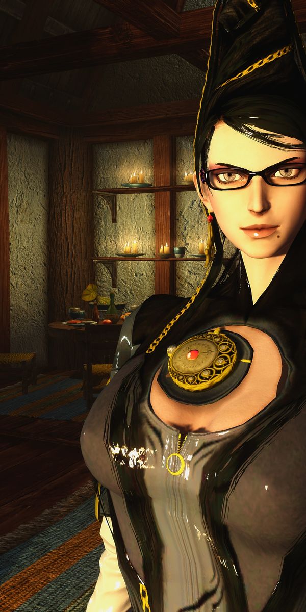Phone wallpaper: Video Game, Crossover, Bayonetta (Character), Skyrim ...