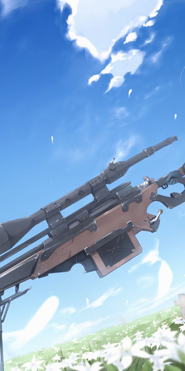 Papel de parede para celular: Anime, Arma, Flor, Guerreiro, Nuvem ...