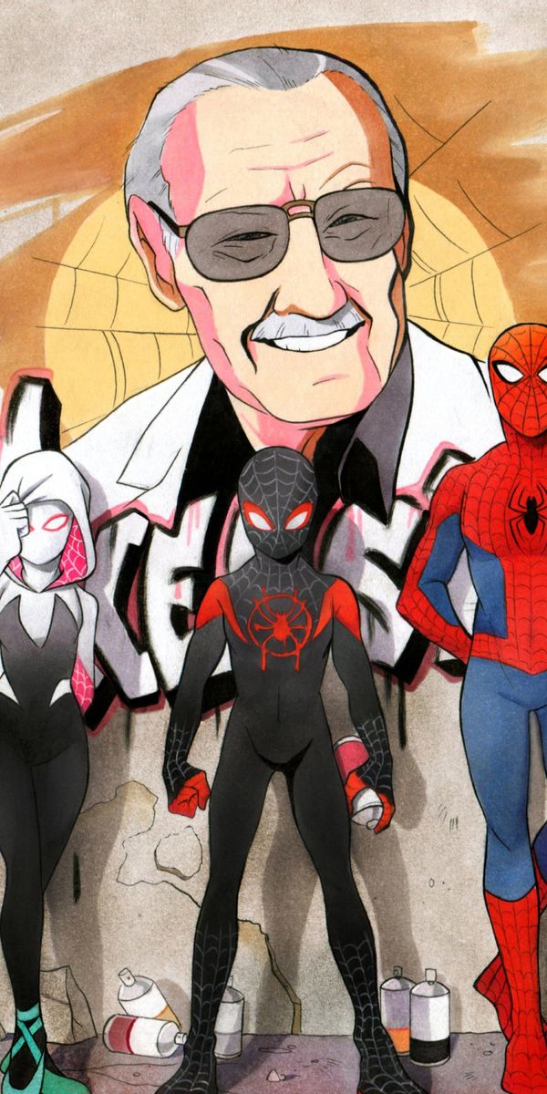 Phone wallpaper: Movie, Spider Man: Into The Spider Verse, Stan Lee ...