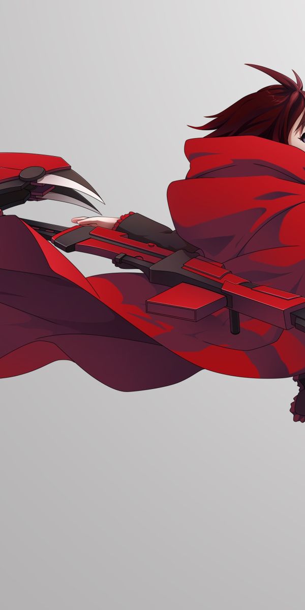 Phone wallpaper: Anime, Rwby, Boots, Cape, Dress, Ruby Rose (Rwby ...