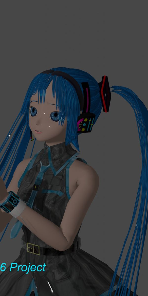 Desktop wallpaper: Anime, Vocaloid, Blender 3D, Blender, Blue Eyes ...
