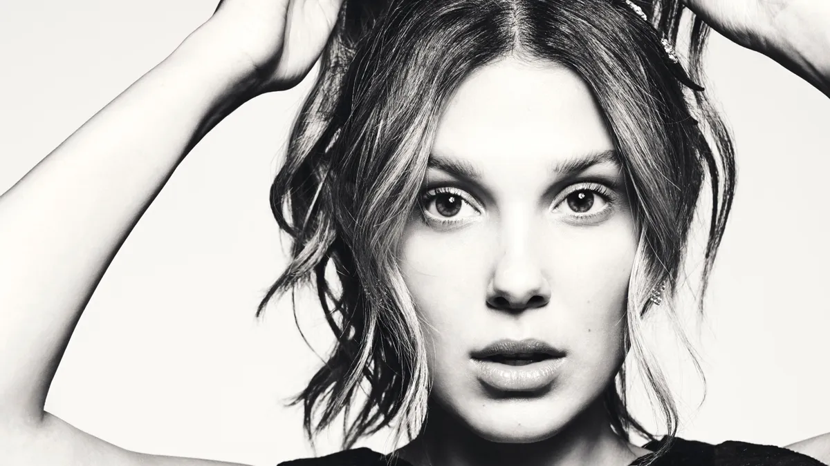 Desktop wallpaper: Millie Bobby Brown, Celebrity, Actress, Black ...