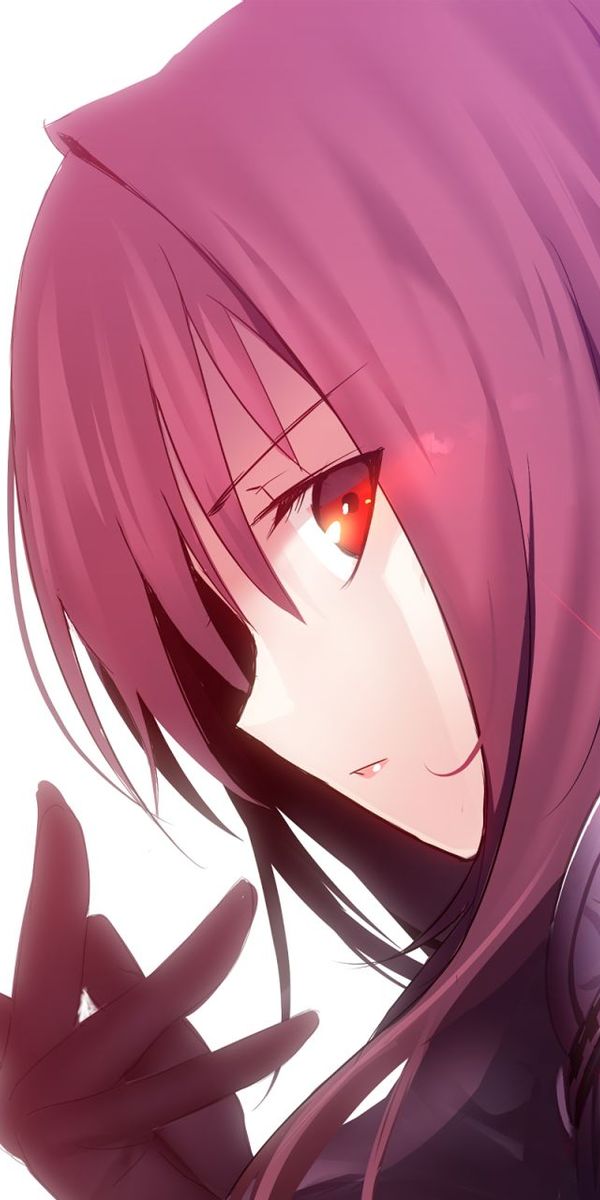 Phone wallpaper: Anime, Fate/grand Order, Pink Hair, Face, Red Eyes ...