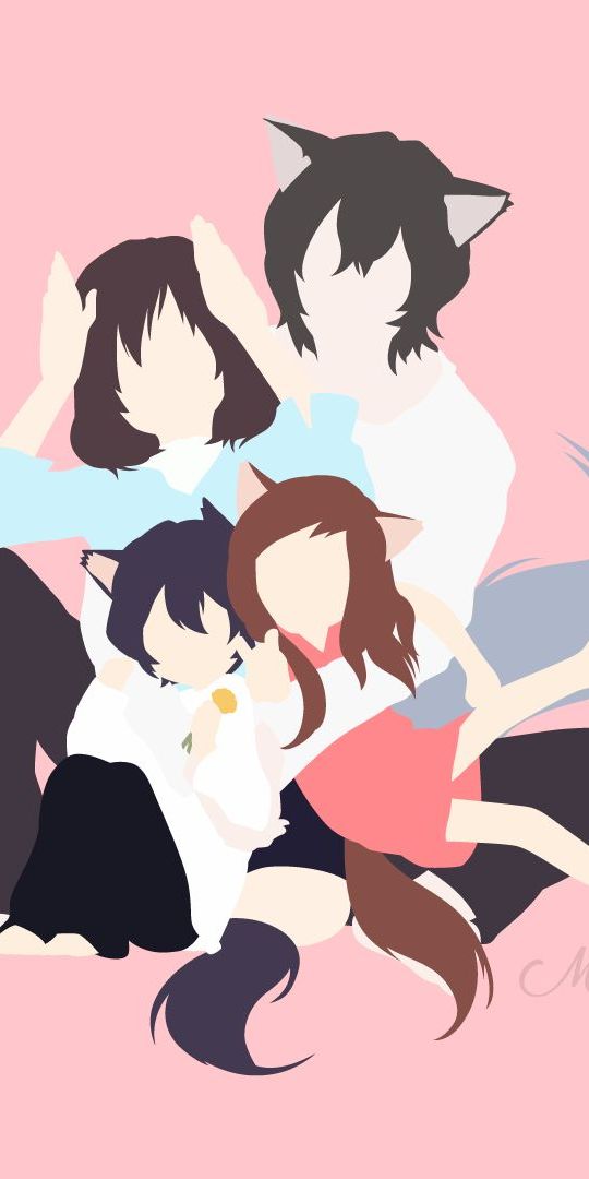Phone wallpaper: Hana (Wolf Children), Anime, Wolf Children, Ame (Wolf ...