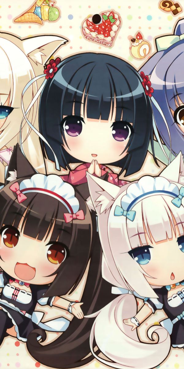 Phone wallpaper: Nekopara, Chocola (Nekopara), Shigure Minaduki, Anime ...