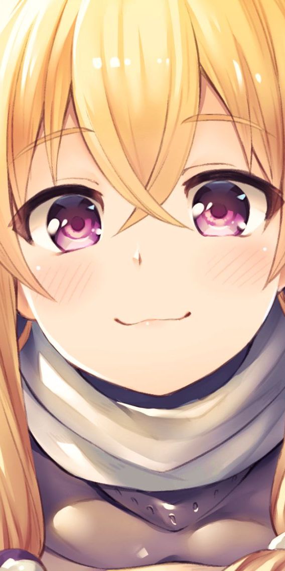 Phone wallpaper: Azur Lane, Anime, Face, Purple Eyes, Blonde, Blush ...