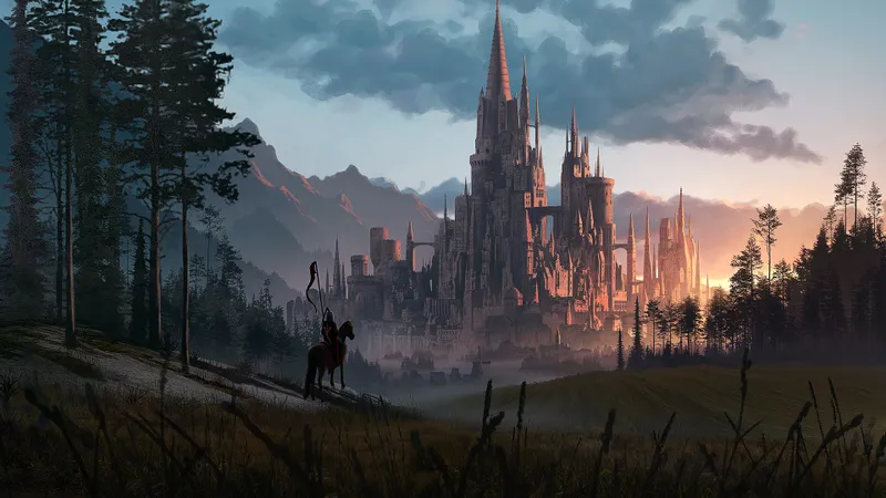 Desktop wallpaper: Castles, Fantasy, Castle 4K free download for PC. 450448