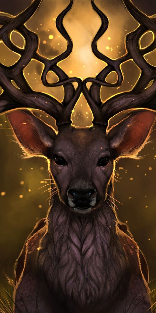 Desktop wallpaper: Deer, Fantasy, Antler, Buck, Sparkles, Fantasy ...