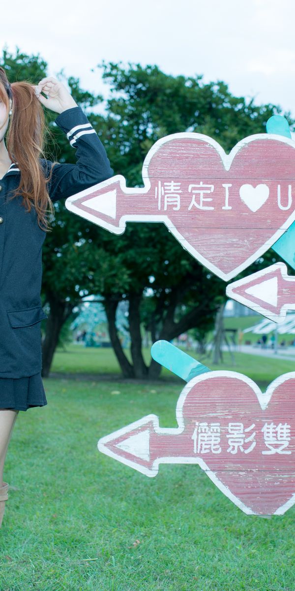 Phone wallpaper: Women, Xiao Xi, Asian, Heart, Model, Smile, Taiwanese ...