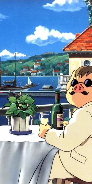 Phone wallpaper: Water, Porco Rosso, Studio Ghibli, Sea, Island, Anime ...