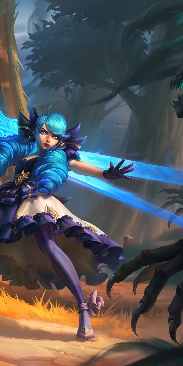 Fond d'écran HD: Jeux Vidéo, League Of Legends, Cheveux Bleus, Créature ...