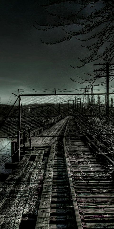 Phone wallpaper: Chernobyl, Dark, Man Made, Railroad 1298033