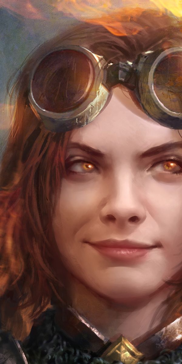 Phone wallpaper: Chandra Nalaar, Game, Magic: The Gathering, Brown Hair ...