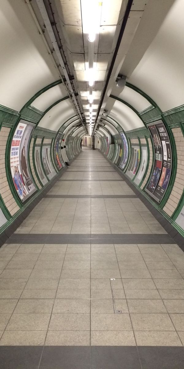 Phone wallpaper: Walkway, Train Station, London, Man Made, Subway, Path ...