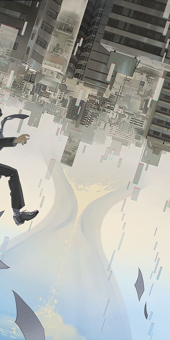 Phone wallpaper: Boy, Anime, Falling 1044061