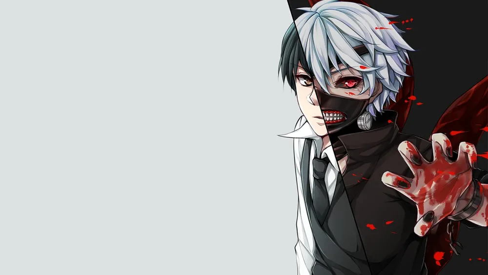 Desktop wallpaper: Ken Kaneki, Anime, Red Eyes, Tokyo Ghoul, Black Hair ...