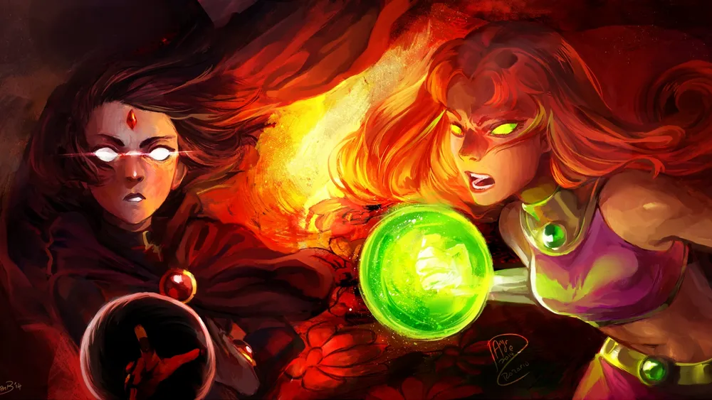 Desktop wallpaper: Teen Titans, Starfire (Dc Comics), Raven (Dc Comics ...