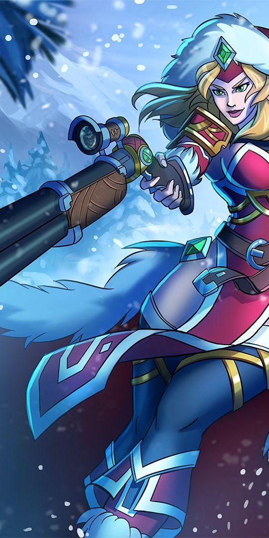 Phone wallpaper: Lian (Paladins), Video Game, Paladins, Christmas ...