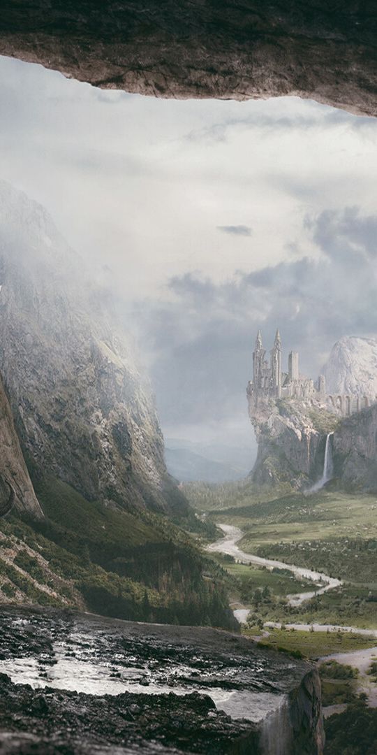 Phone wallpaper: Warrior, Fantasy, Landscape, Buffalo, Castle 951376