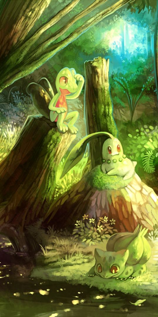 Phone wallpaper: Chikorita (Pokémon), Pokémon, Grass Pokémon, Anime ...