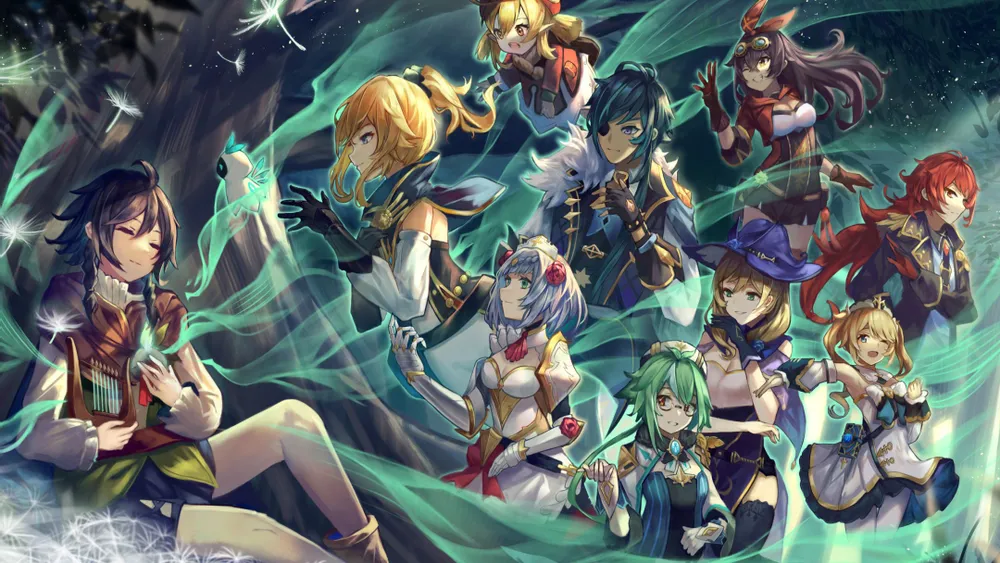 Desktop wallpaper: Kaeya (Genshin Impact), Lisa (Genshin Impact), Video ...