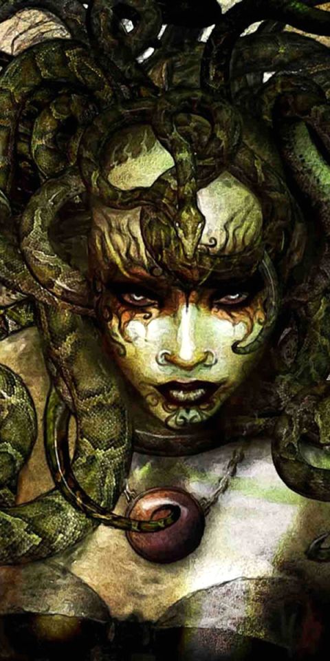 Phone wallpaper: Fantasy, Medusa 1265955