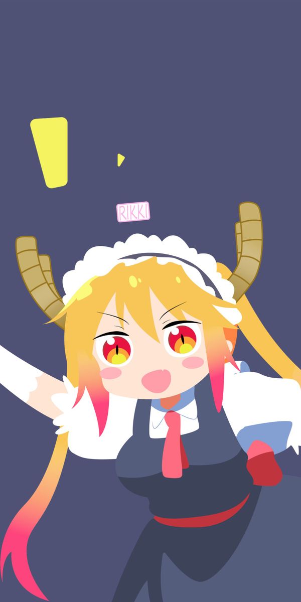 Phone wallpaper: Anime, Miss Kobayashi's Dragon Maid, Chibi, Tohru ...
