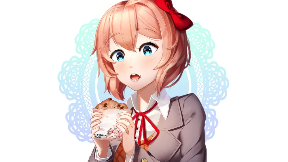 Desktop wallpaper: Video Game, Doki Doki Literature Club!, Aqua Eyes ...